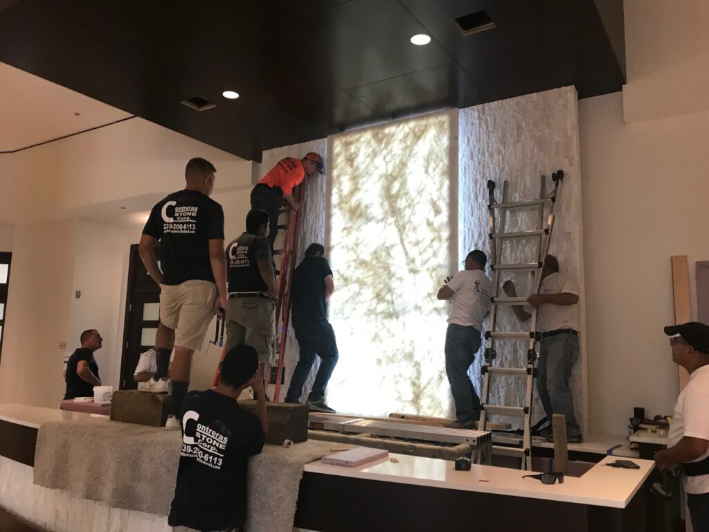 How to install LED Panels under Onyx - Corian - Stone